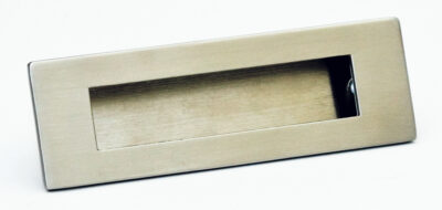 Brushed Nickel Wardrobe cupboard recessed pull handles at 17.27