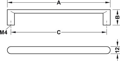 Black Brushed D Shape Handle at $10.31