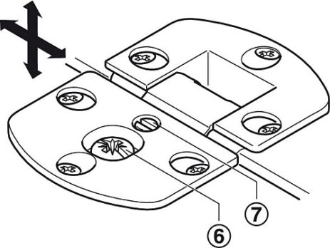 Flap Hinge 90 Degree 3D Adjustable, for Wooden Flaps