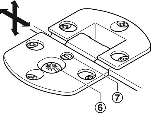 Flap Hinge 90 Degree 3D Adjustable, for Wooden Flaps